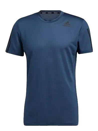 Adidas Aero3s Tee Pb Sports Training Round Neck Short Sleeve - Navy Blue