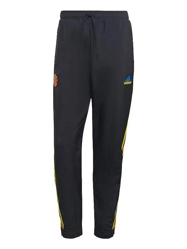 Adidas Mufc Icon Wo Pn Contrasting Colors Soccer/football Bundle Feet Sports Pants - Black