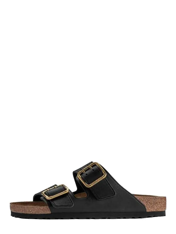 BIRKENSTOCK Arizona Bold Leather Sandals With Buckle Fastening - Black