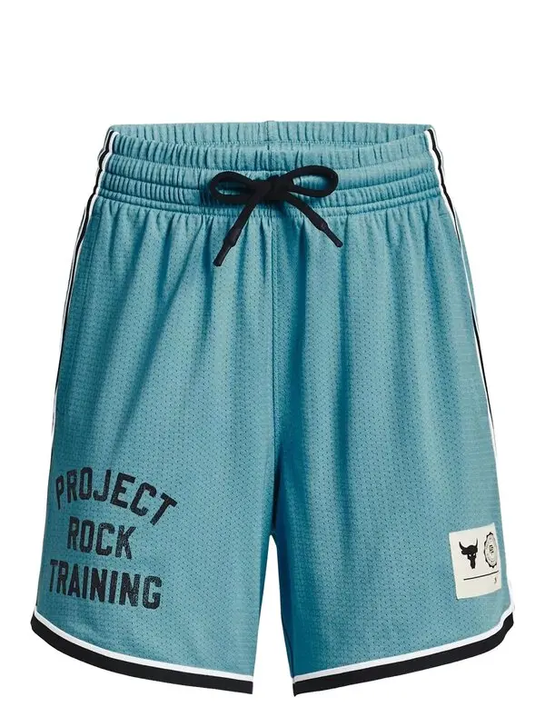 Under Armour Project Rock Penny Mesh Shorts - Glacier Blue