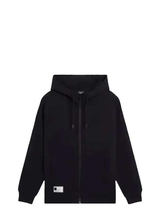 LI-NING Hooded Zip-up Jacket With Logo Detail - Black
