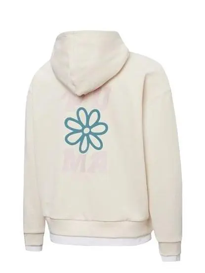 PUMA Layered Printing Hoodie - Ivory