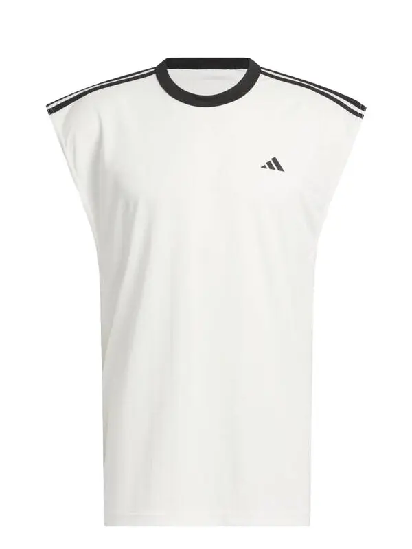 Adidas Basketball All-world Sleeveless Tee - Off White/black