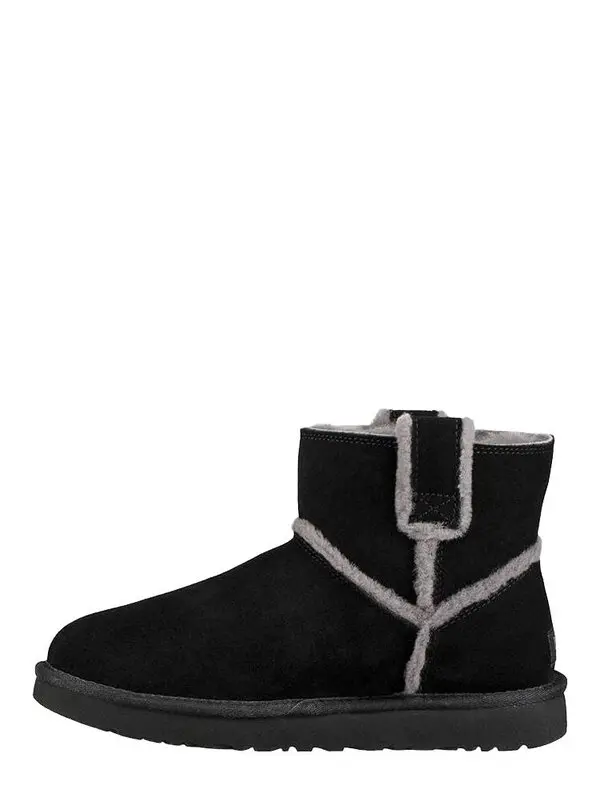 UGG Classic Mini Spill Seam Fleece Lined Boots - Black
