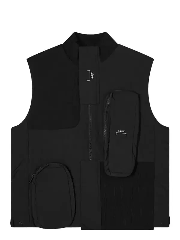 A-COLD-WALL* Assymetric 3d Pocket Puffer Gilet - Black