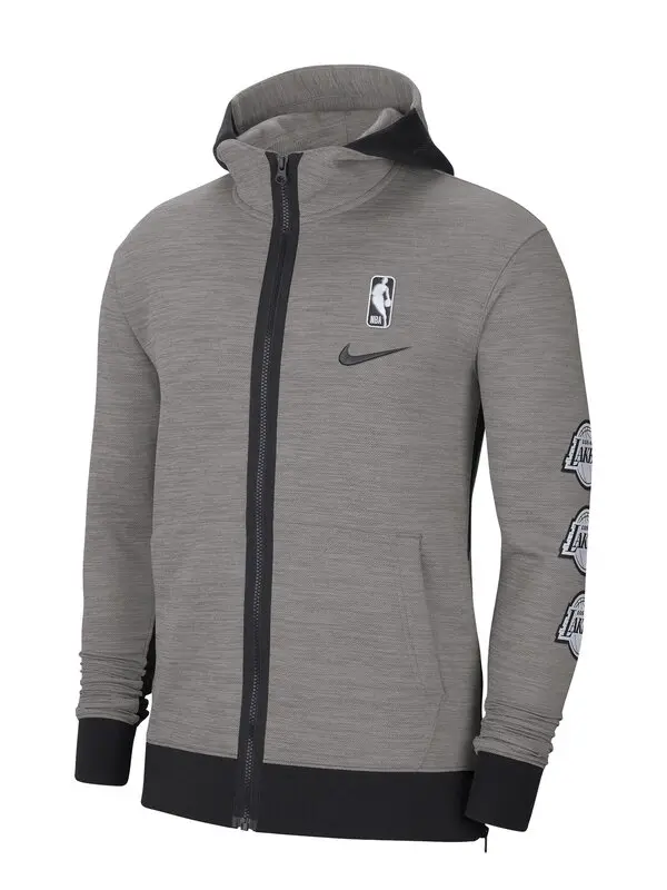 Nike Therma Flex Nba Los Angeles Lakers Zipper Hooded Jacket - Grey