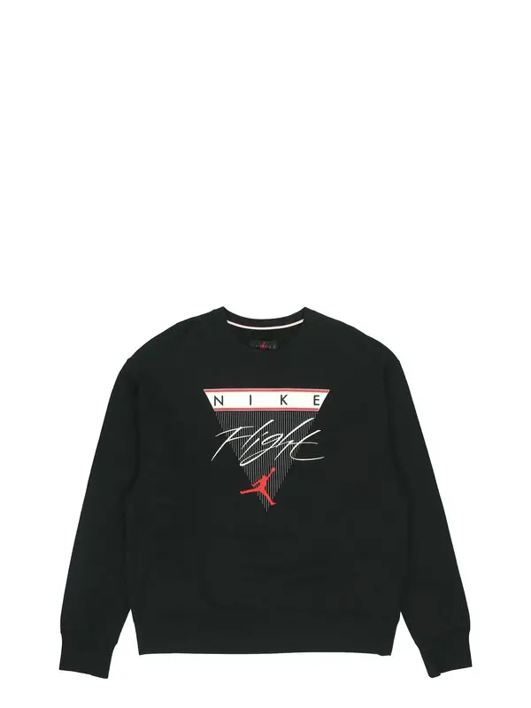 JORDAN Air Flight Print Crewneck - Black