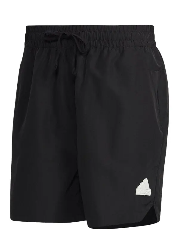 Adidas Solid Color Casual Logo Straight Sports Shorts - Multi-color