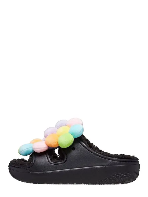 CROCS Classic Cozy Daisy Clogs - Black/multi