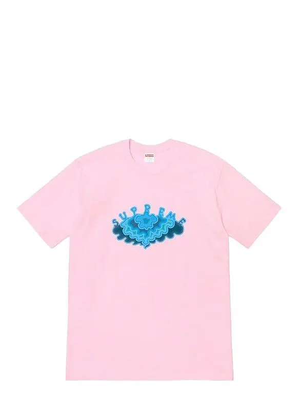 Supreme Ss19 Cloud Tee Clouds Pattern Short Sleeve - Pink