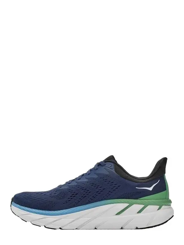 Hoka One One Clifton 7 Athletic Sneakers - Blue/green