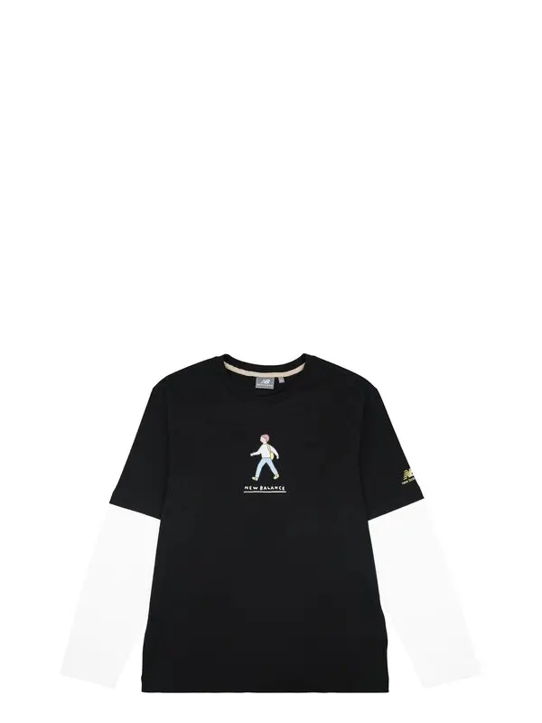 NEW BALANCE X Zero Per Zero Colorblock Long Sleeve Tee - Black/white