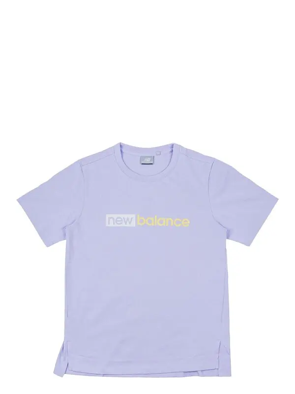NEW BALANCE Logo Printing Casual Sports Short Sleeve T-shirt - Purple