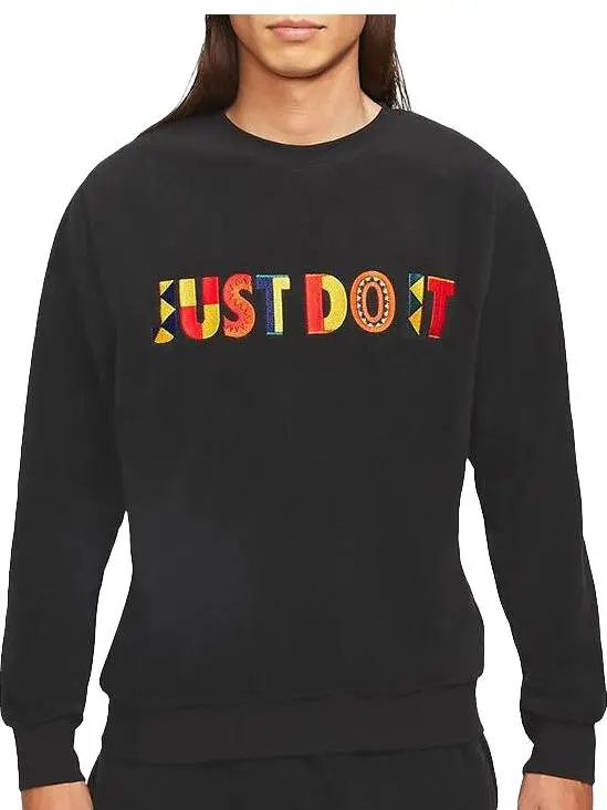 Nike Embroidered Logo Crewneck Pullover - Black