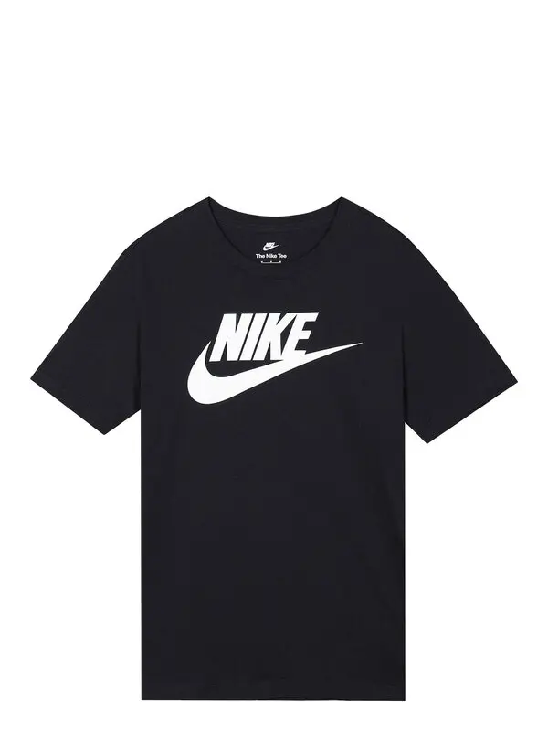 Nike Alphabet Logo Printing Round Neck Short Sleeve - Black