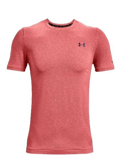 Under Armour Rush Seamless Training Sports Round Neck Short Sleeve - Red