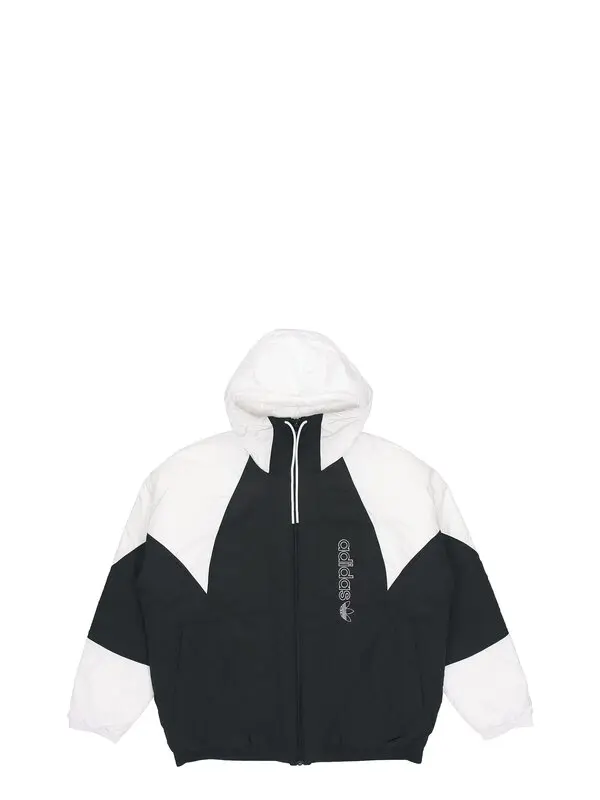 Adidas Originals Padded Colorblock Sports Hooded Jacket - Black
