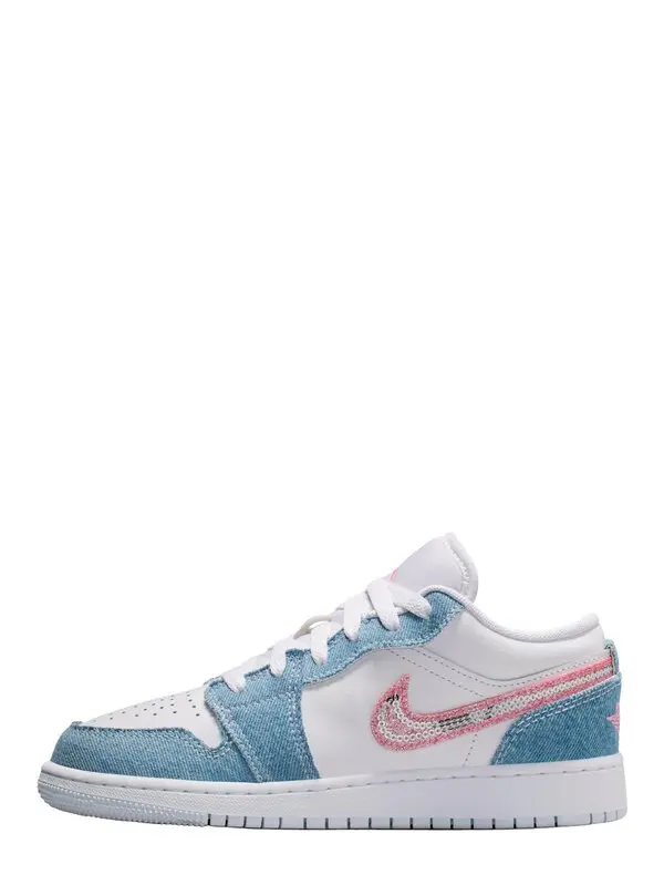 JORDAN 1 Low Se "denim Sequin - Cobalt Bliss/white/pink Glow