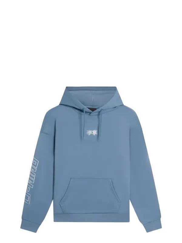 LI-NING Embroidered Logo Hoodie - Blue/white