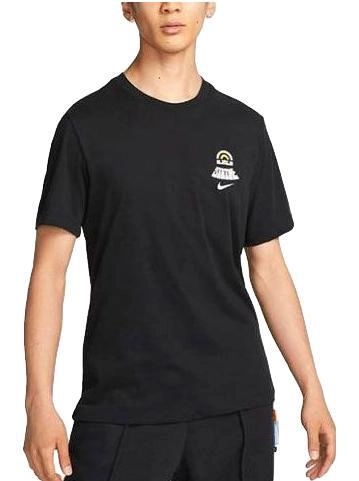Nike Ss22 Lebron Dri-fit Back Animal Printing Round Neck Short Sleeve Black T-shirt - Default Color