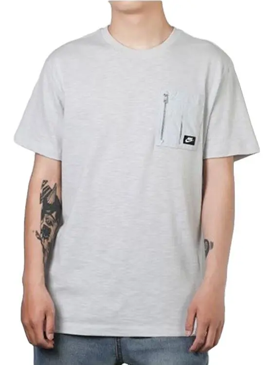 Nike Zipper Pocket Short Sleeve T-shirt - Grey