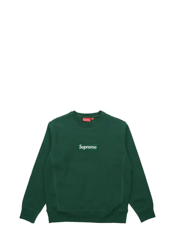 Supreme Box Logo Crewneck Pullover - Green
