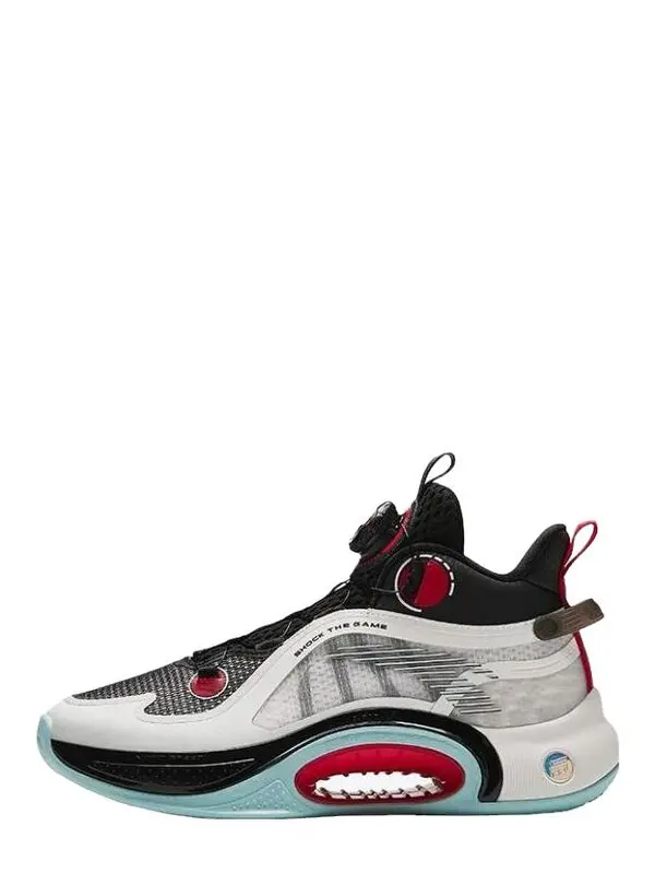 ANTA High-top Athletic Sneakers - Black/white/red