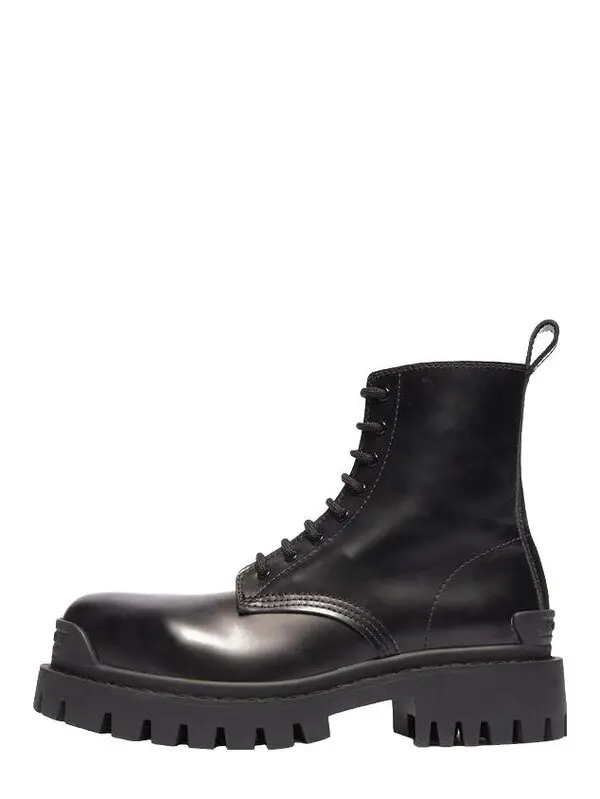 Balenciaga Strike Lace-up Boots - Black