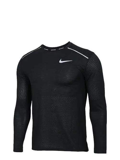 Nike Rise 365 Breathable Long Sleeve Running Top - Black