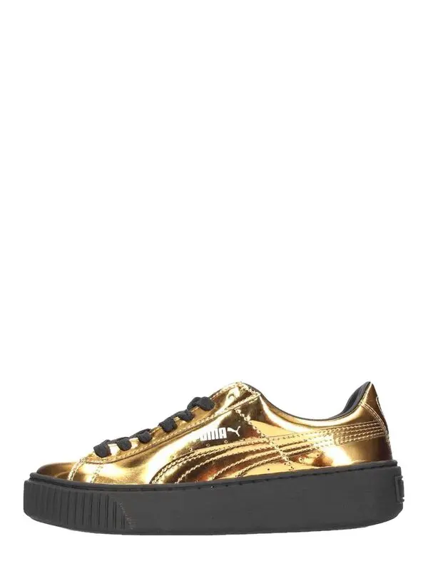 PUMA Basket Platform Metallic Sneakers - Gold