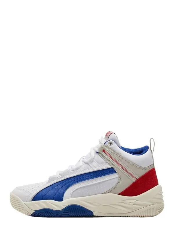 PUMA Rebound Future Evo Mid Top Sneakers - White/blue/red