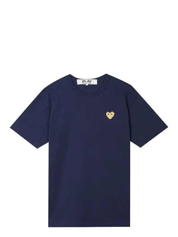 Play Comme Des Garcon Gold Heart T-shirt - Navy