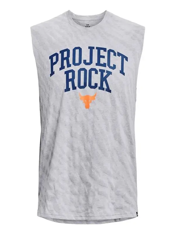 Under Armour Project Rock Sleeveless Tank - Grey/blue/orange