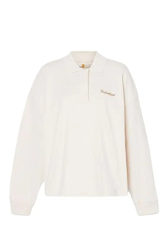 Timberland Long Sleeve Polo Sweatshirt - White