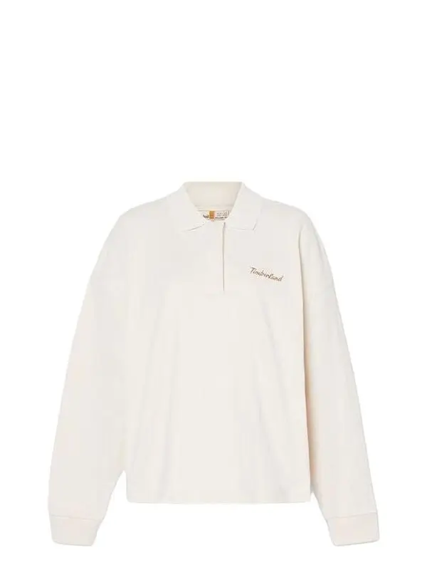 Timberland Long Sleeve Polo Sweatshirt - White