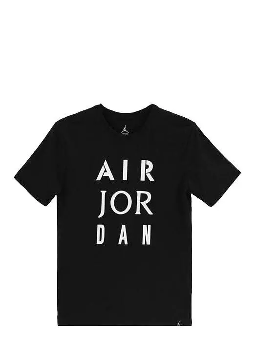 JORDAN Alphabet Logo Athleisure Casual Sports Short Sleeve - Black