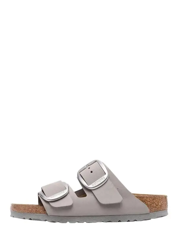 BIRKENSTOCK Arizona Big Buckle Nubuck Leather Sandals - Grey