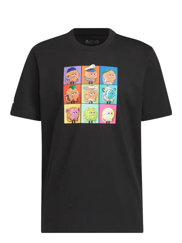 Adidas Metaverse Lil' Stripe Pfp Tee 'black - Black/multi-color