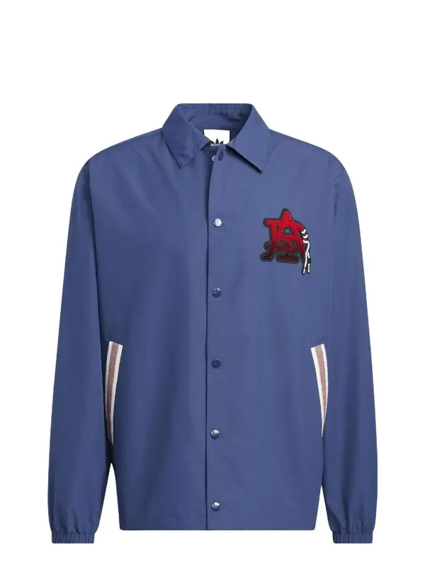 Adidas Collegiate Coach Jacket With Graphic Detail - Tech Indigo