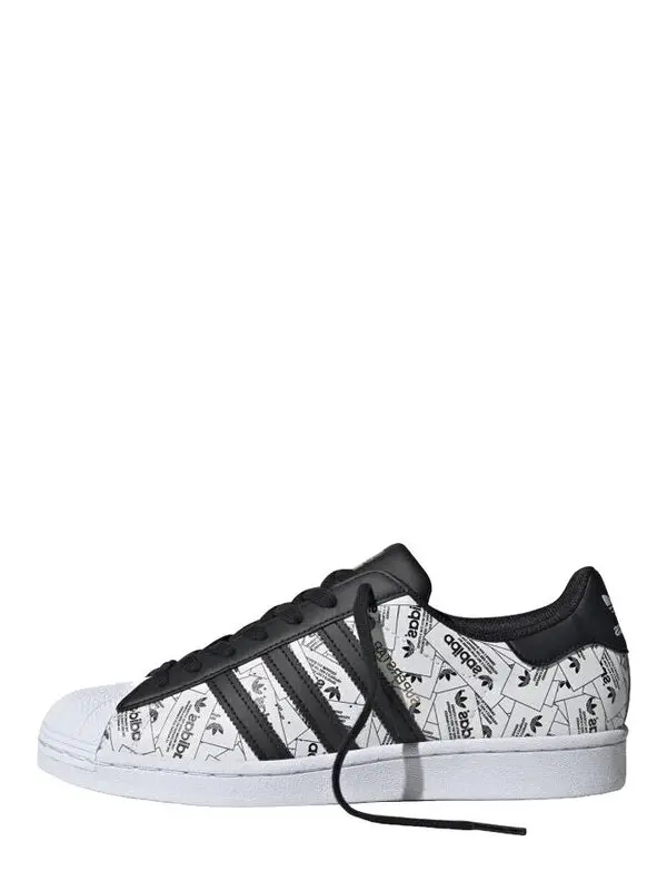Adidas Superstar "label Collage" Low Top Sneakers - Cloud White/core Black