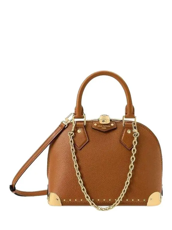 LOUIS VUITTON Alma Trunk Bb Calfskin Bag - Tan