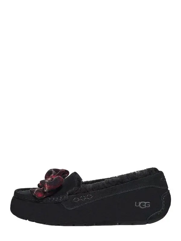 UGG Ansley Plaid Bow Moccasin - Black