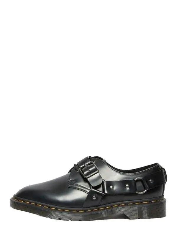 Dr. Martens Henree Polished Smooth Leather Buckle Shoe - Black