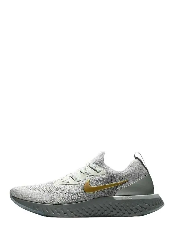 Nike Epic React Flyknit Premium 'vast Grey Gold' Athletic Shoes - Silverwhite