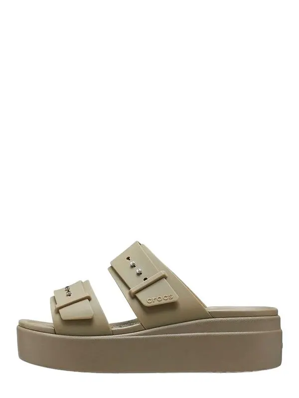 CROCS Brooklyn Low Wedge Sandal - Beige