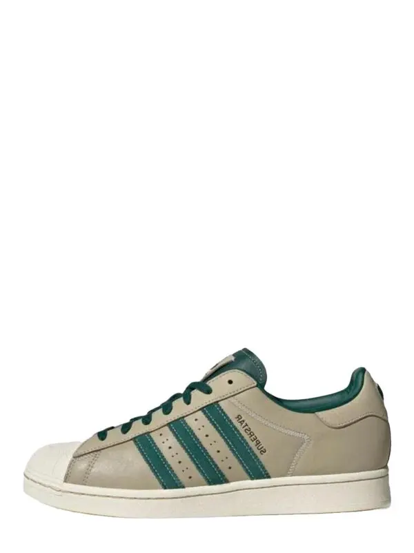 Adidas Originals Superstar "tan Green" Sneakers - Tan/green