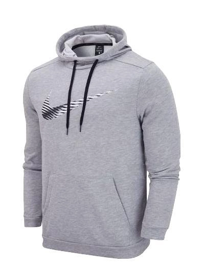 Nike Dri-fit Casual Pullover Training Hoodie - Gray