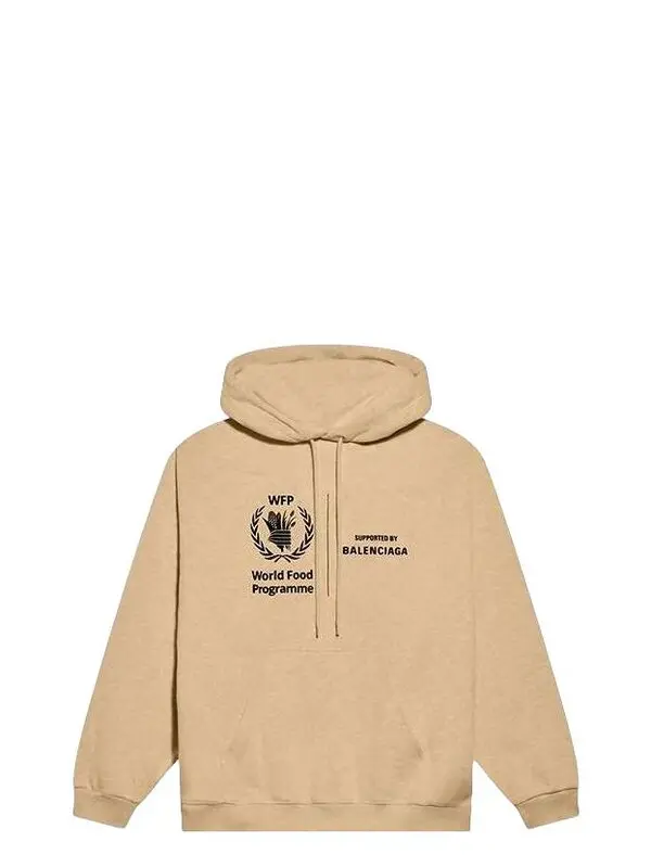 Balenciaga X World Food Programme Medium Fit Hoodie - Beige
