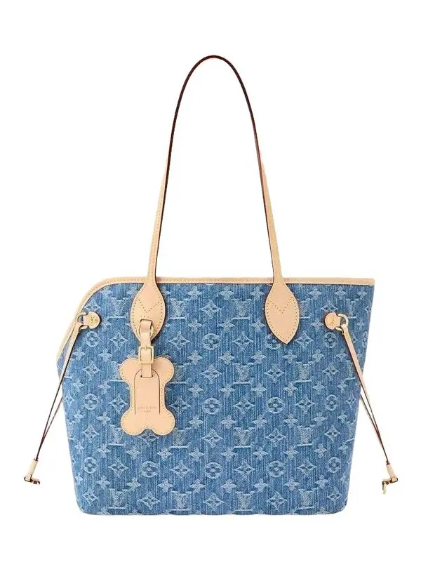 LOUIS VUITTON Neverfull Mm Monogram Denim - Blue