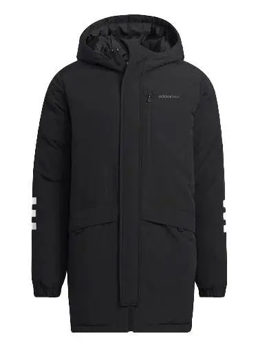 Adidas Mid-length Hooded Down Jacket - Black